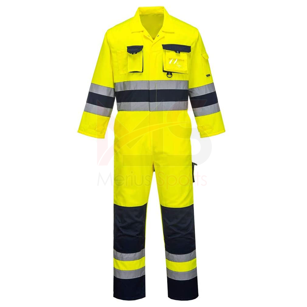 In stock man safety reflective coveralls