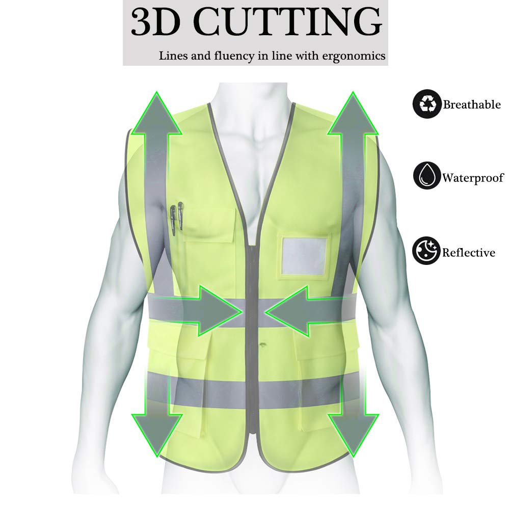 Security guard reflective striping protective vest